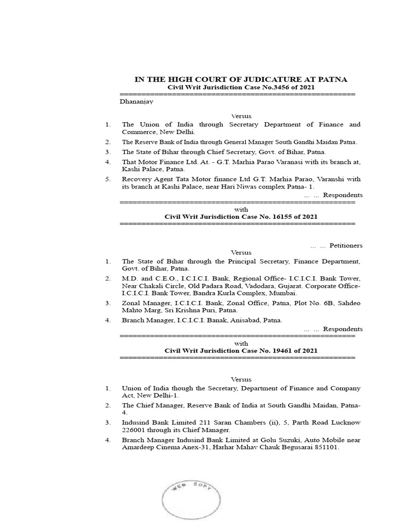 Dhananjay Patna HC | PDF