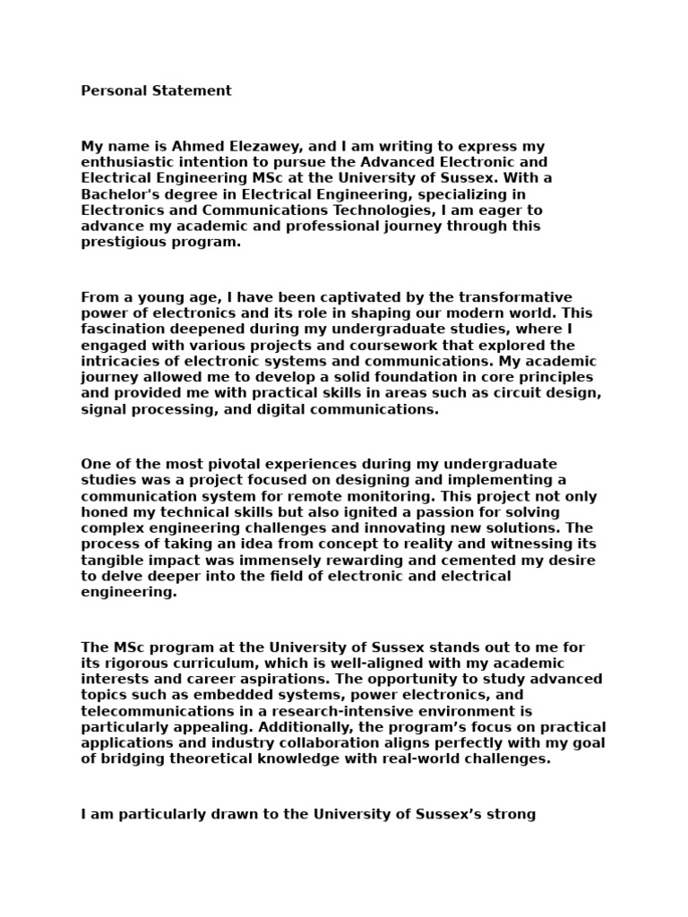Personal Statement | PDF