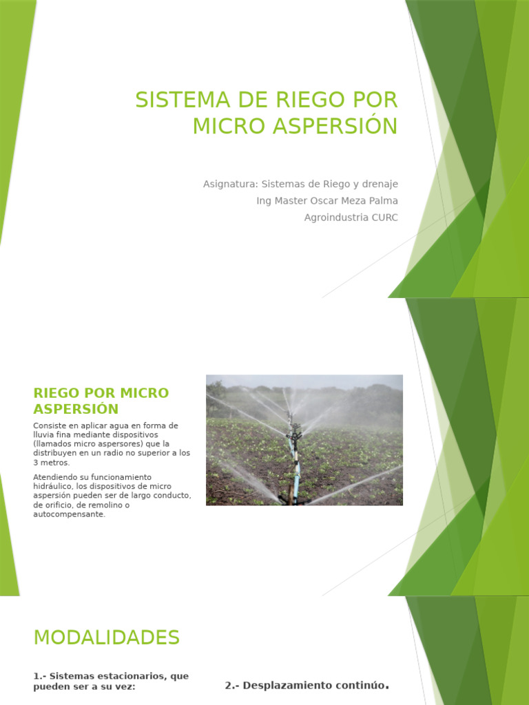 Sistema de Riego Por Micro Aspersión | PDF