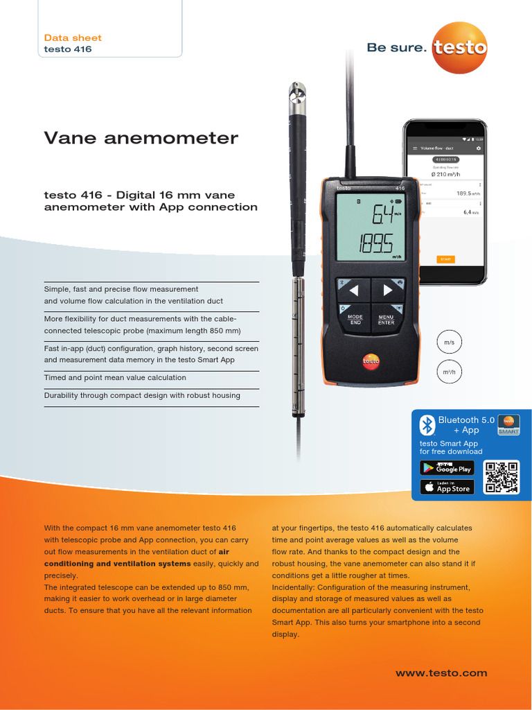 Testo 416 Datasheet en | PDF