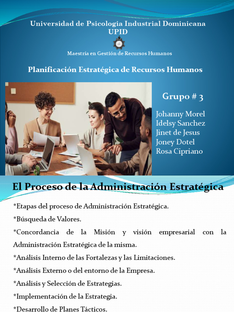 Exposicion El Proceso de La Administracion Estrategica | PDF