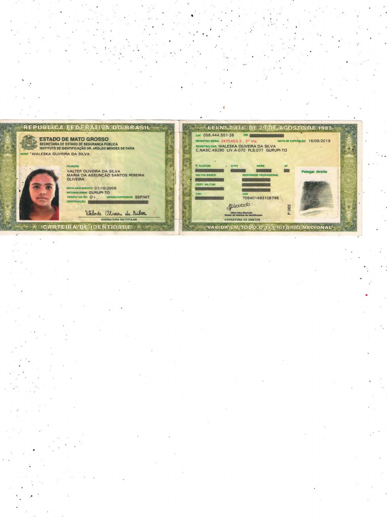 Identidade Frente e Verso | PDF