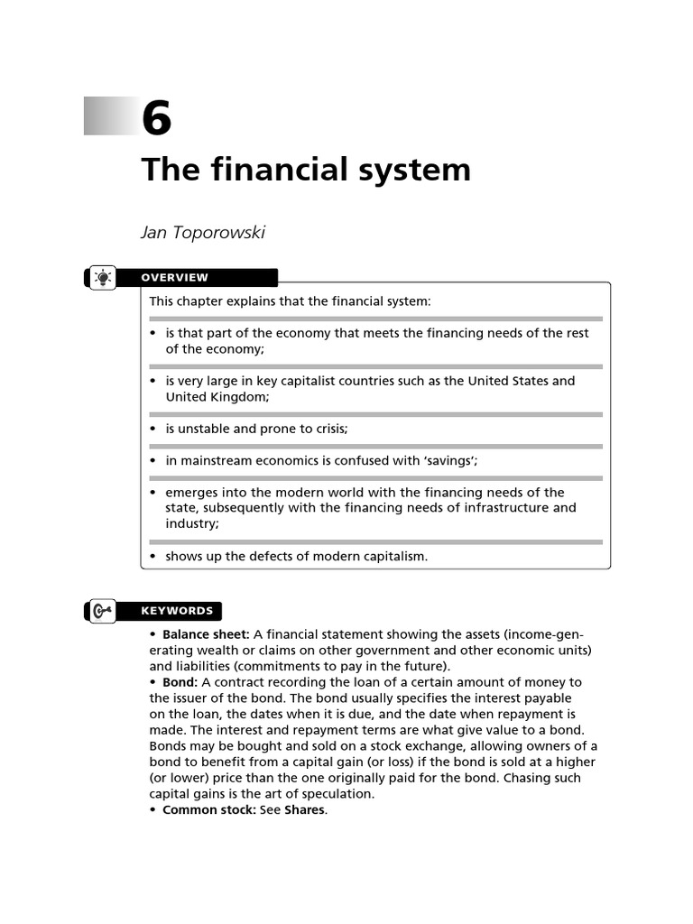 6 - The Financial System | PDF | Interest | Law