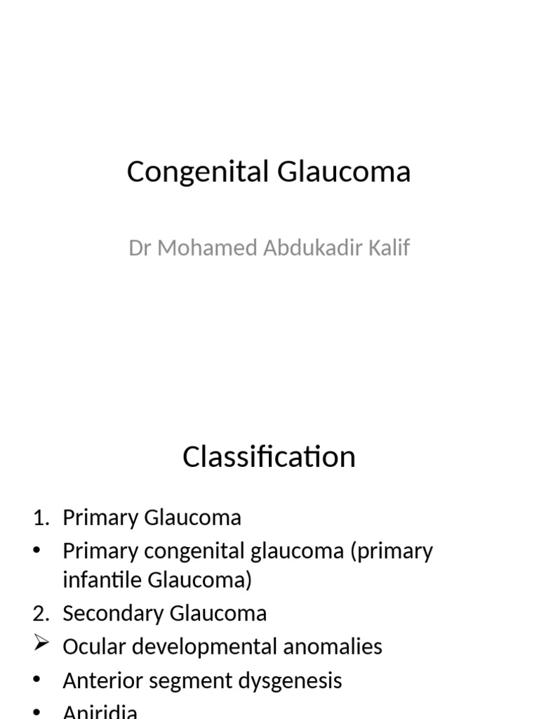 Congenital Glaucoma | PDF