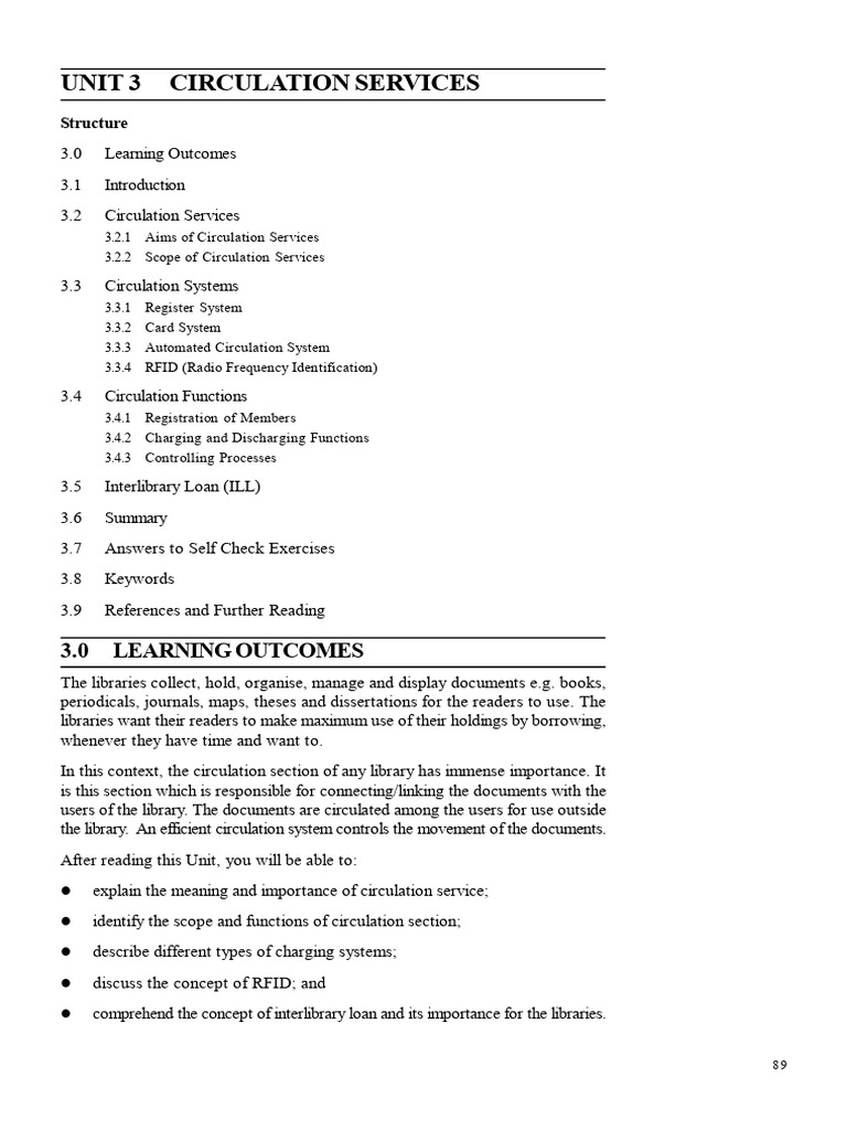 Circulation Services | PDF