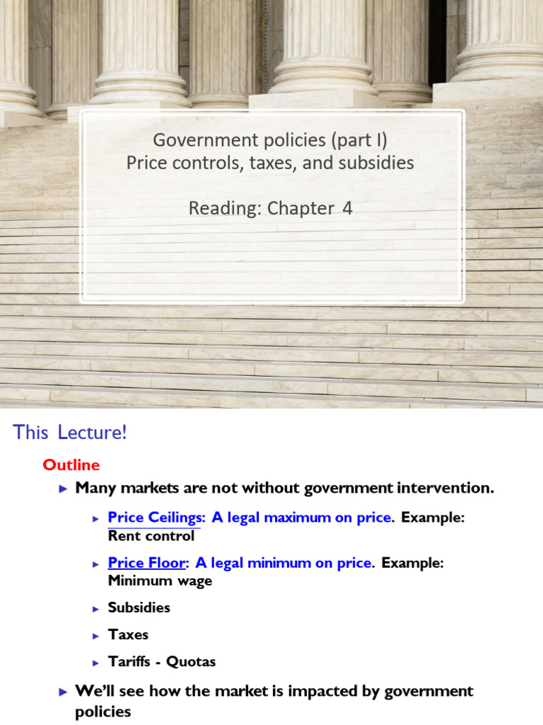 Lecture 4 - Price Controls and Taxation | PDF