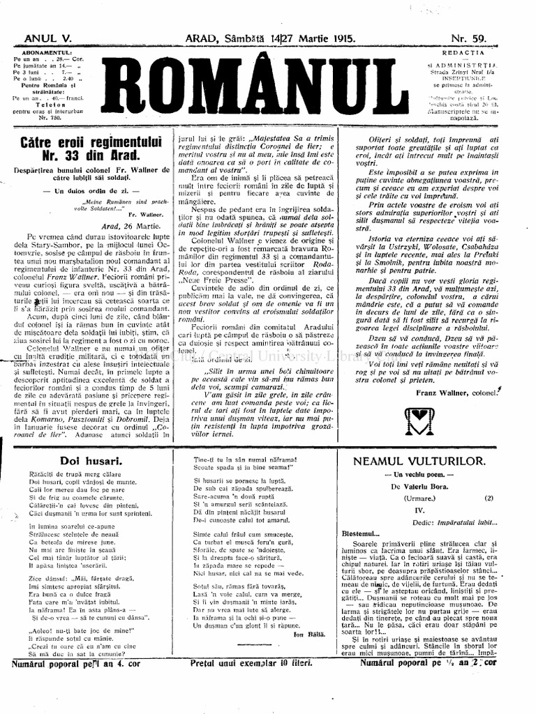 Ziar Austro Ungar 1915 | PDF