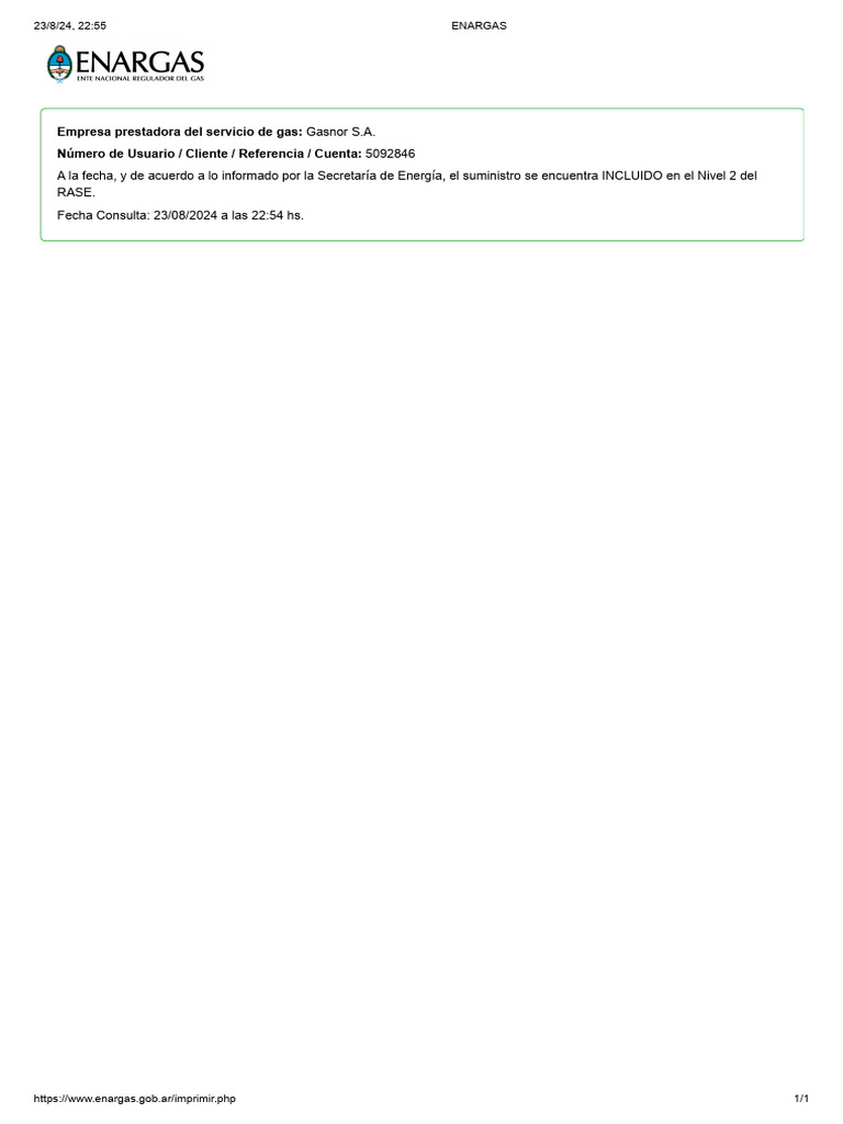 ENARGAS | PDF