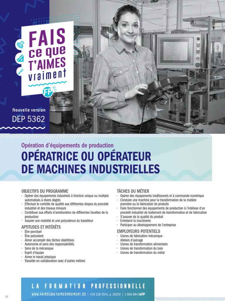 DEP Operateur Equipements Industriels Textile | PDF