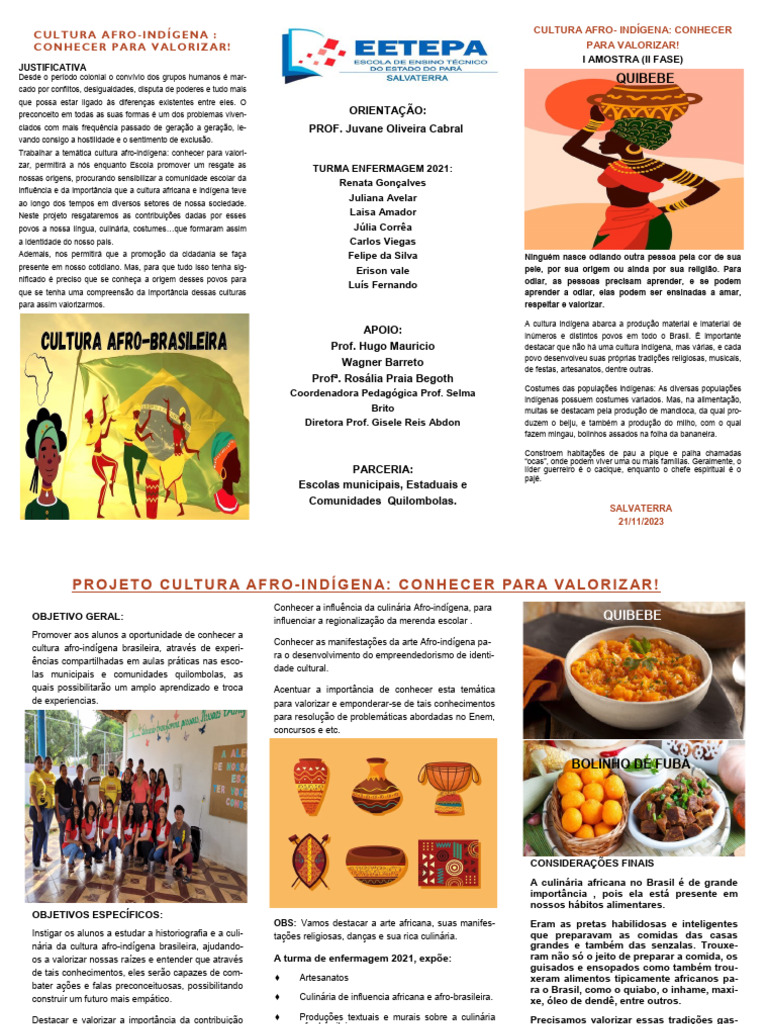 Folder Cultura Africana Equipe Da Renata | PDF