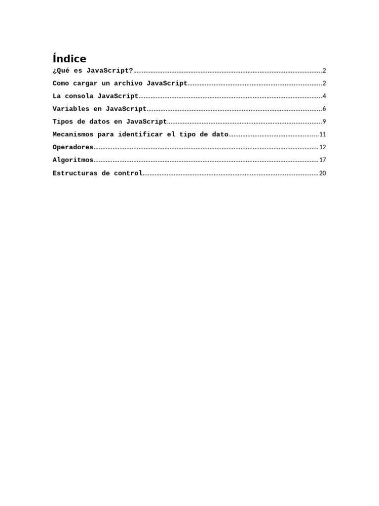 Guía de JavaScript | PDF