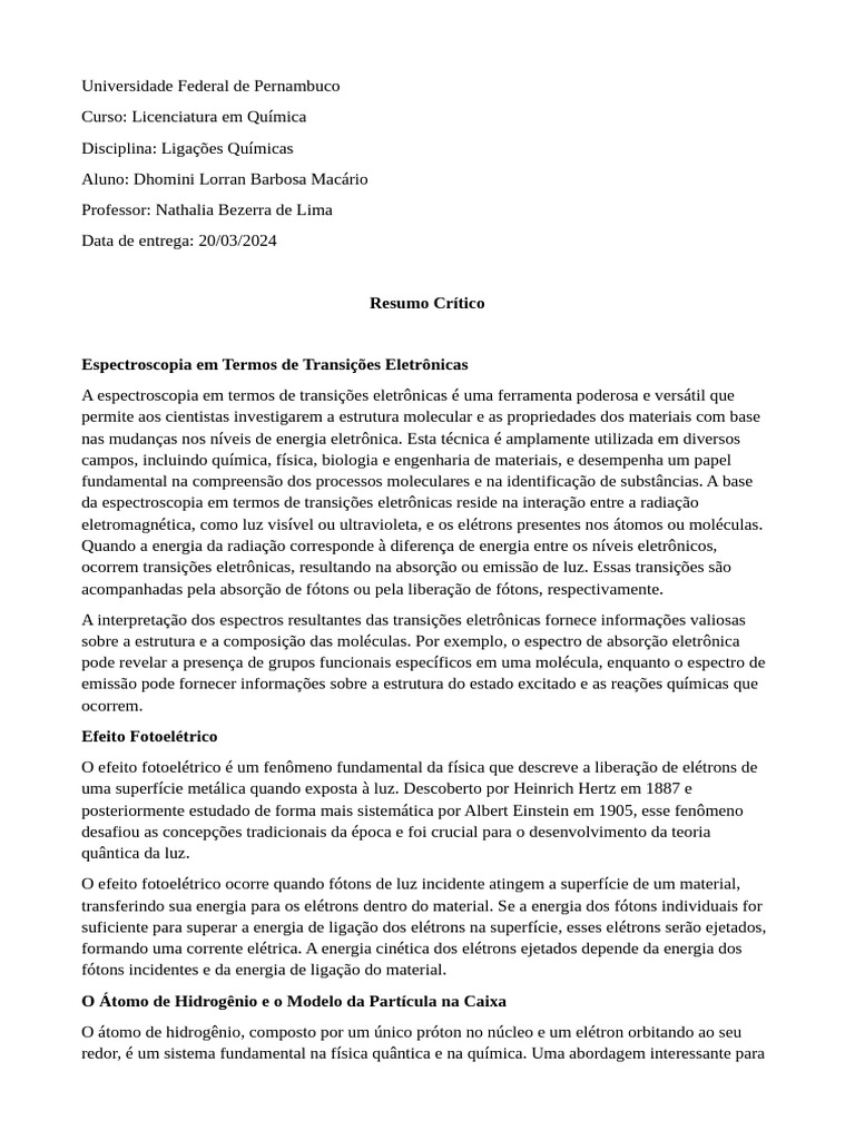 Resumo Critico | PDF