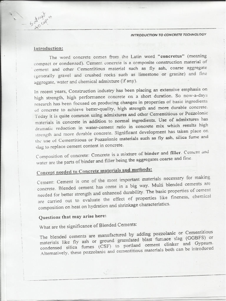 Concrete Note 1 | PDF