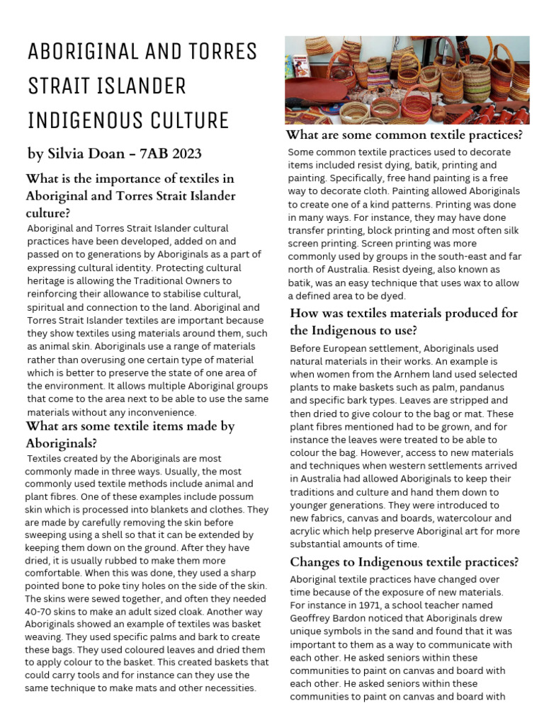 Aboriginal and Torres Strait Islander Indigenous Cultire 3 | PDF