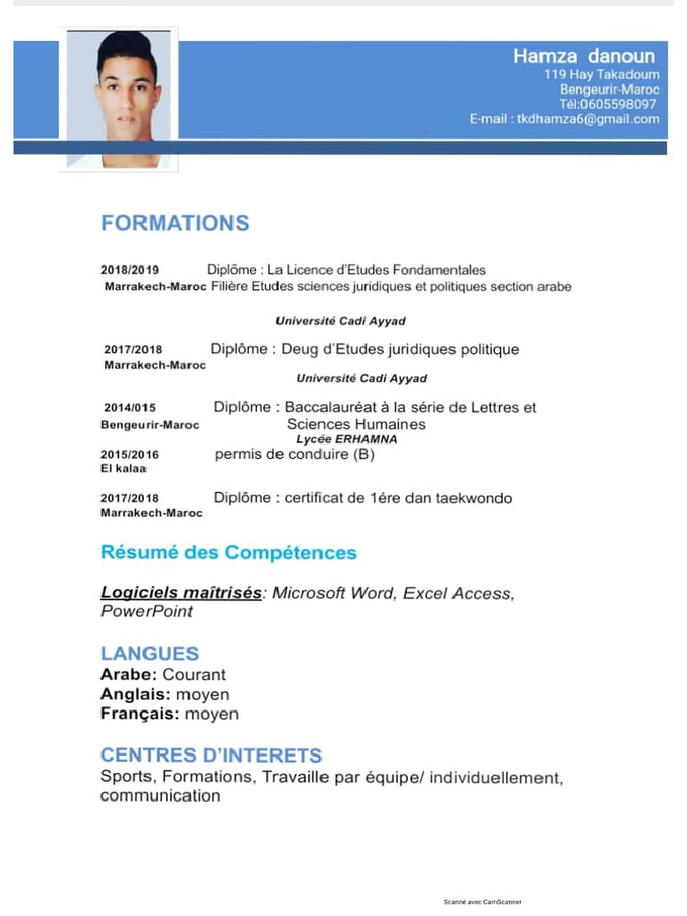 CV Hamza | PDF