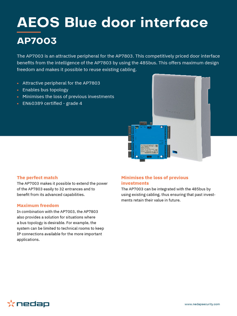 Ap7003 Specificationsheet en 2 | PDF