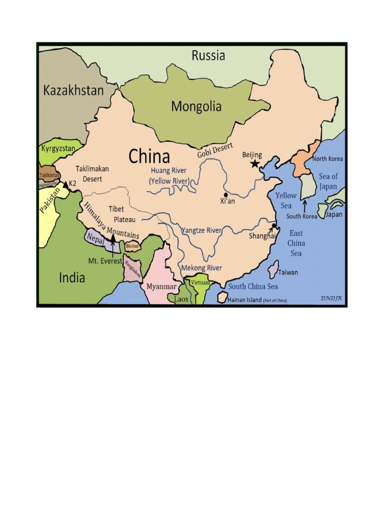 Geographical Features of China | PDF