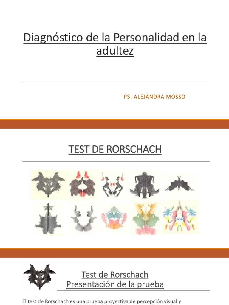 8 2021 Clase 8 - Test de Rorschach | PDF