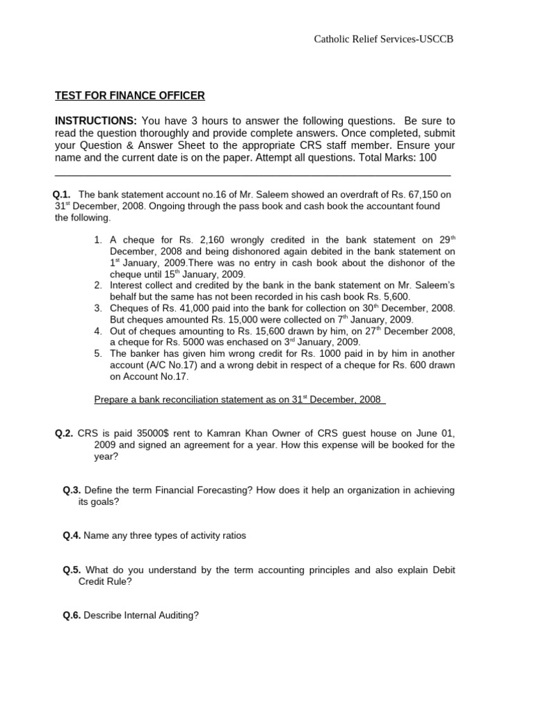 Test Finance Officer | PDF Test Finance Officer | PDF