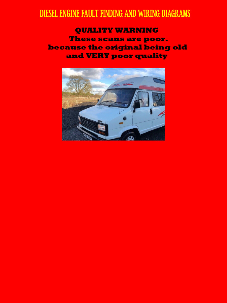 Diesel Engine Fault Finding and Wiring Diagrams | PDF