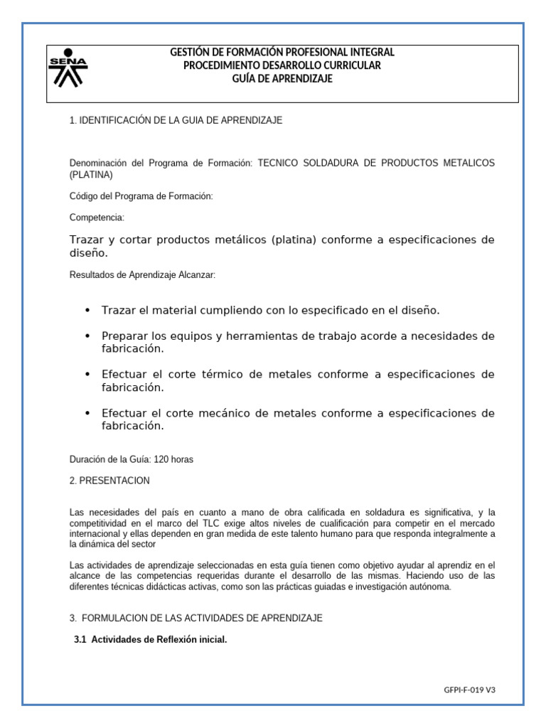 GFPI-F-019 - Formato - Guia - de - Aprendizaje TRAZADO 3 | PDF