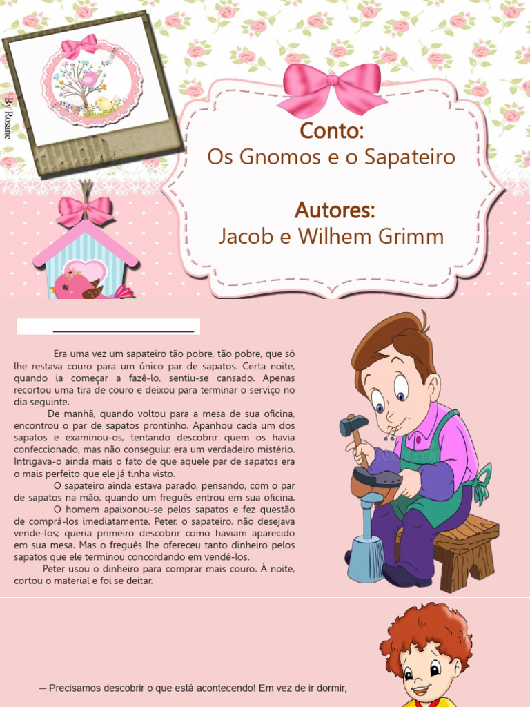 Conto Os Gnomos e o Sapateiro | PDF