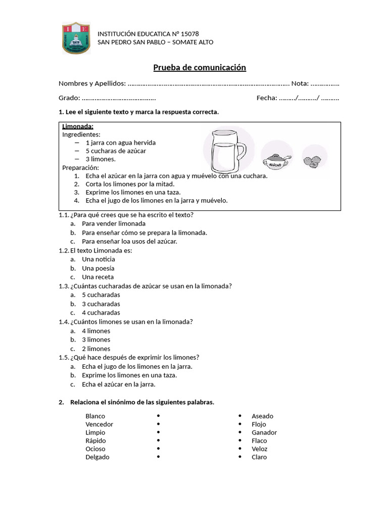 Prueba de Comunicación 2.0 | PDF
