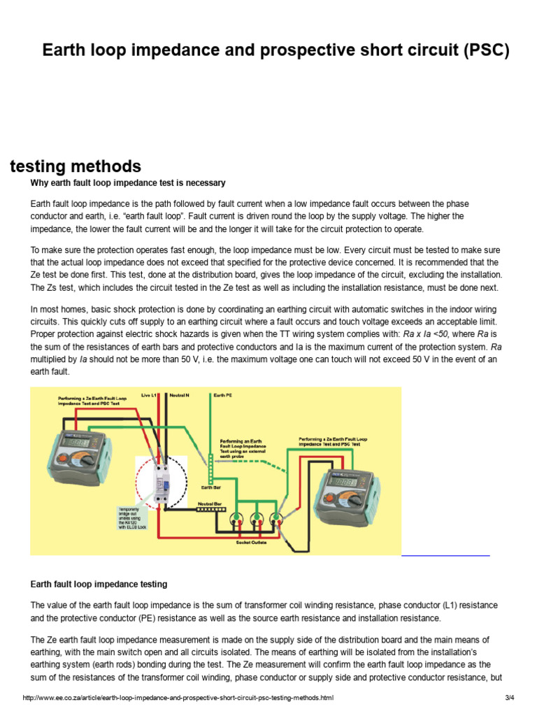 Earth Loop Impedance Testing | PDF | Electrical Impedance | Science ...