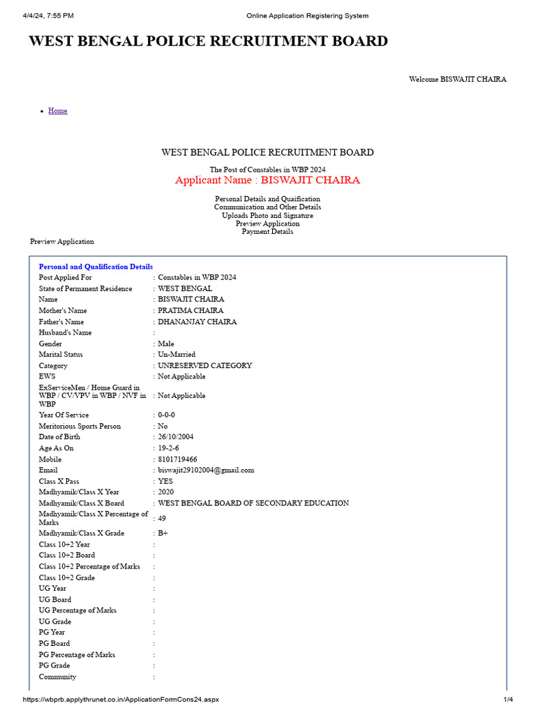 Online Application | PDF