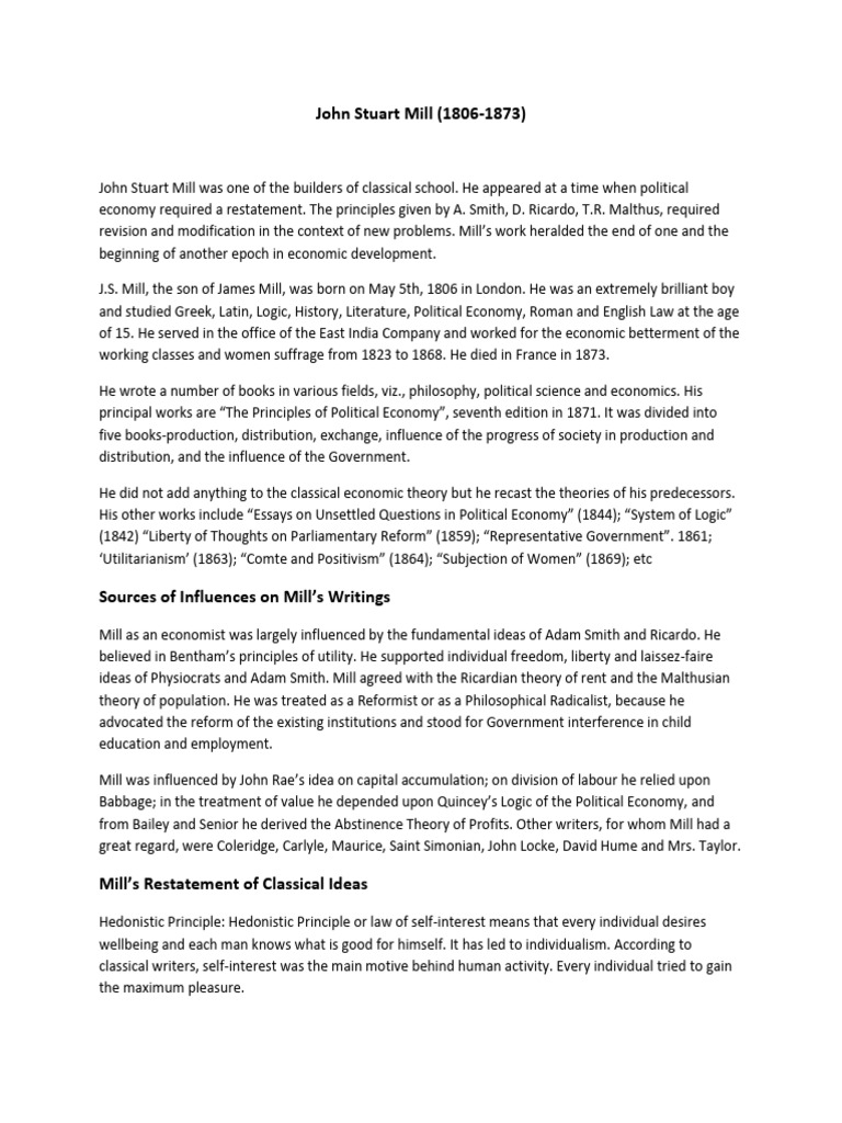 John Stuart Mill | PDF