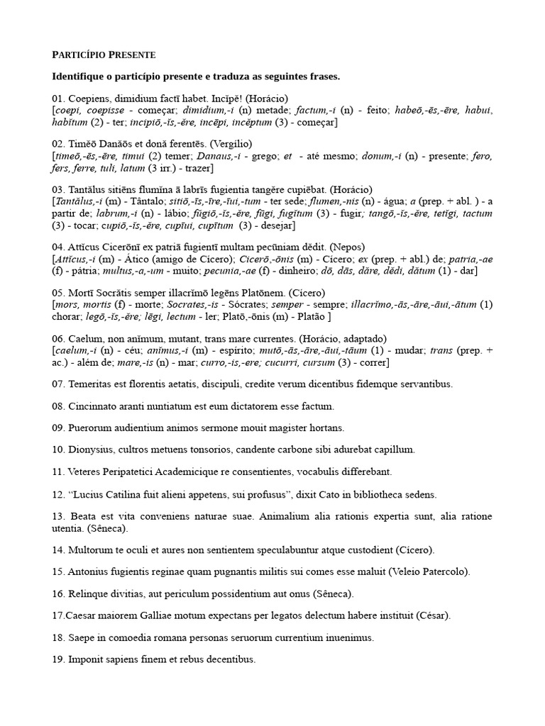 Participio Presente 02 | PDF