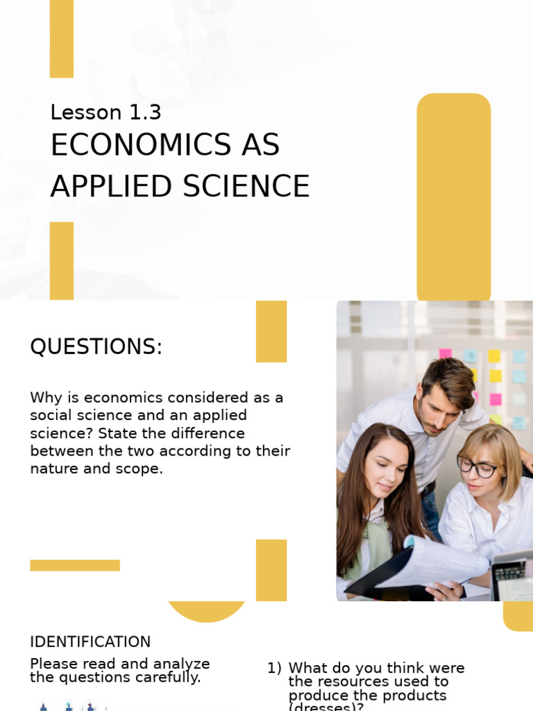 Applied Economics Lesson 1.3 | PDF