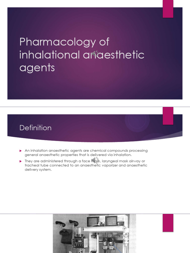 02.pharmacology of Inhalational Anaesthetic Agents | PDF