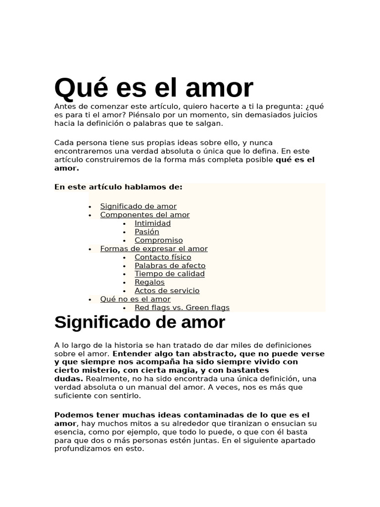Que Es El Amor Pdf