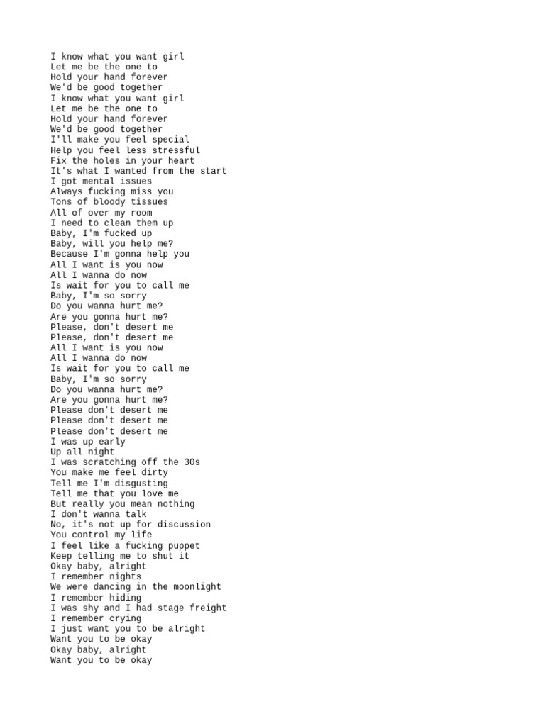 I Know What You Want Girl | PDF