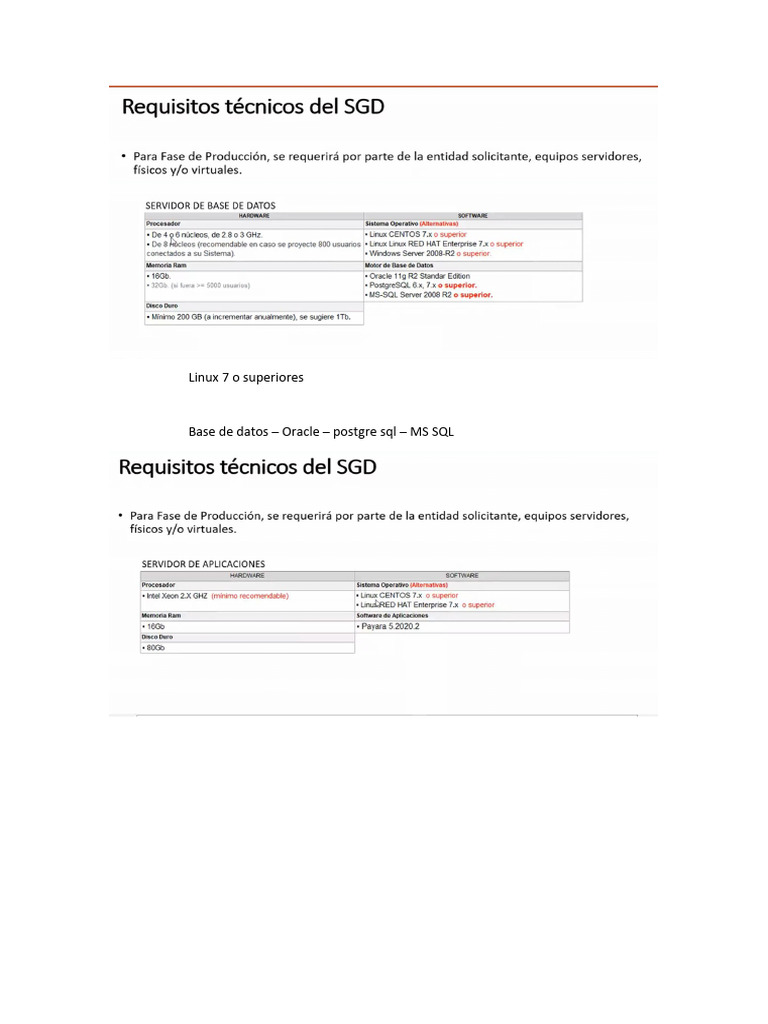 Requisitos Tencinos Para El Sgd Nueva Version | PDF