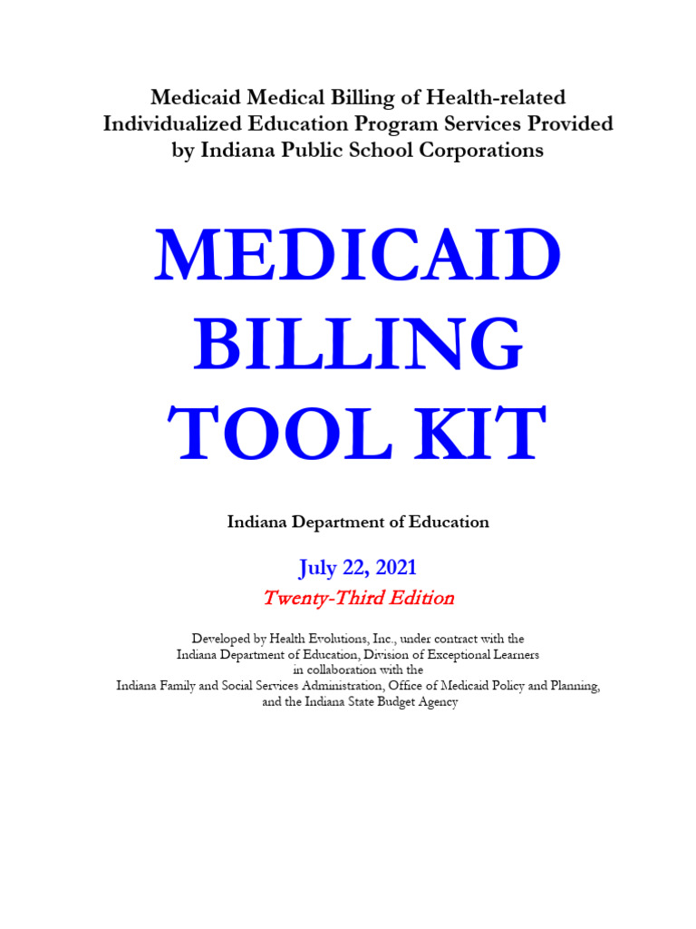 Medicaid BillingTool Kit 23rd Edition - July2021 | PDF | Medicaid ...