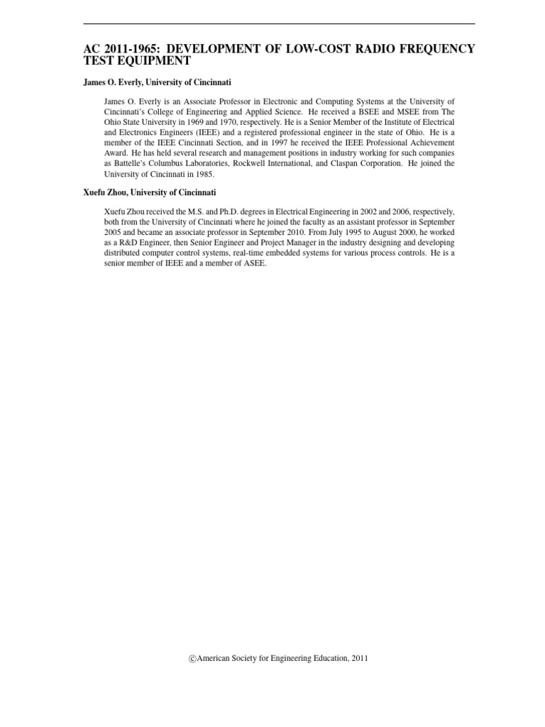 Development Of Low Cost Radio Frequency Test Equipment PDF