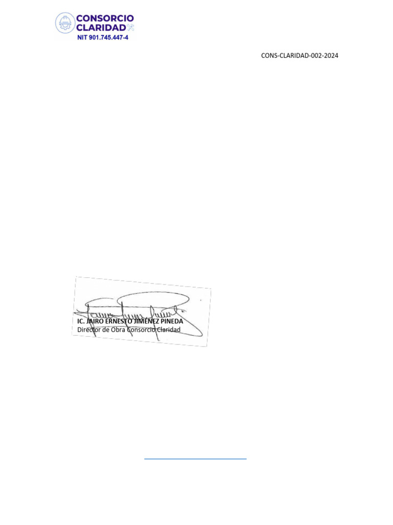 Carta de Retiro de Materiales Consorcio Claridad | PDF