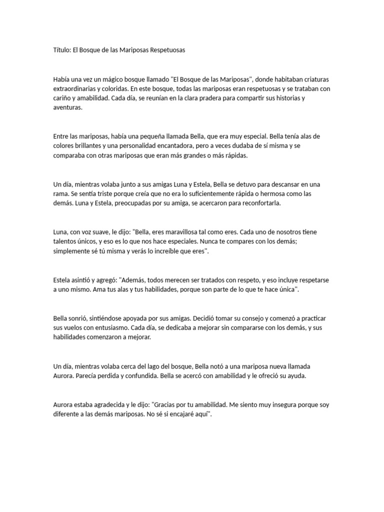 Cuento Del Respeto Yom Pdf