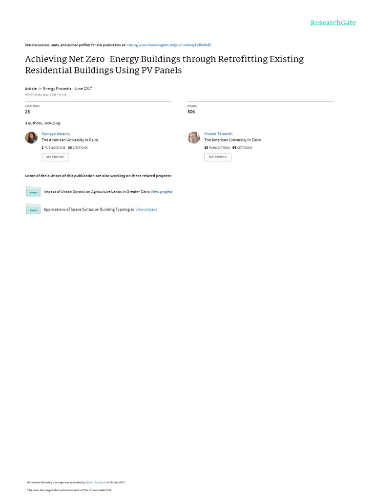 Achieving Net Zero-Energy Buildings Through Retrof | PDF