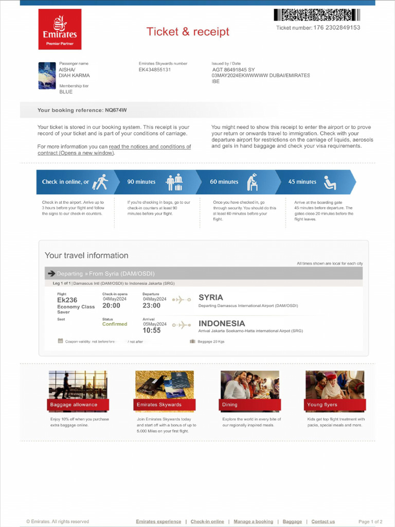 Aisha E-Ticket | PDF