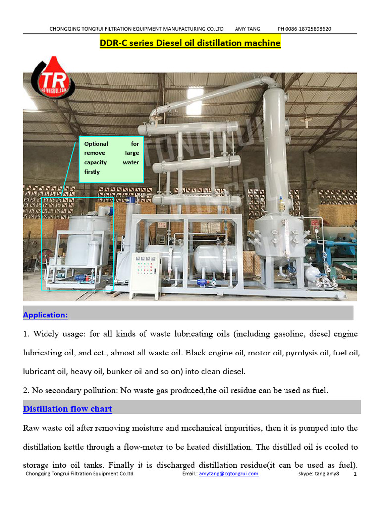Diesel oil distillation machine | PDF