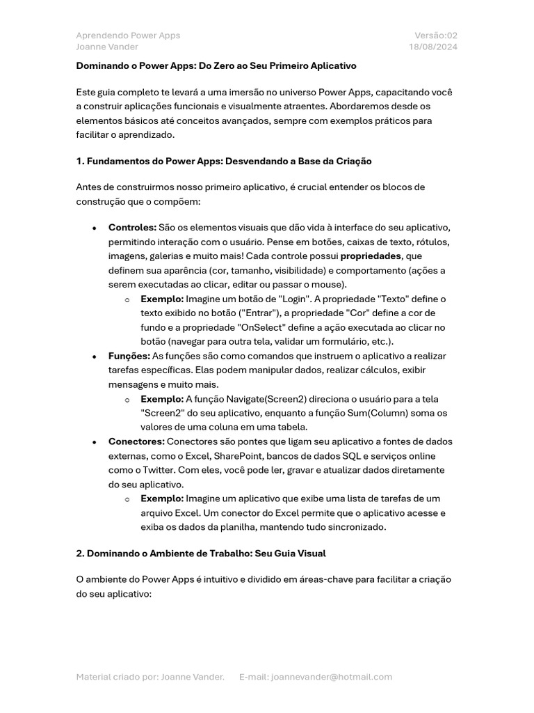 Material de Consulta Power Apps - Iniciando Parte 2 | PDF