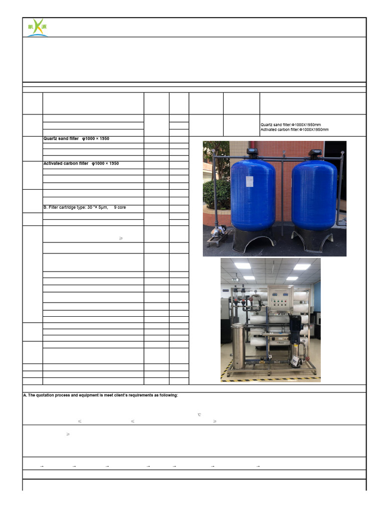 5000LPH RO system quotation from Guangzhou Kaiyuan water treatment ...