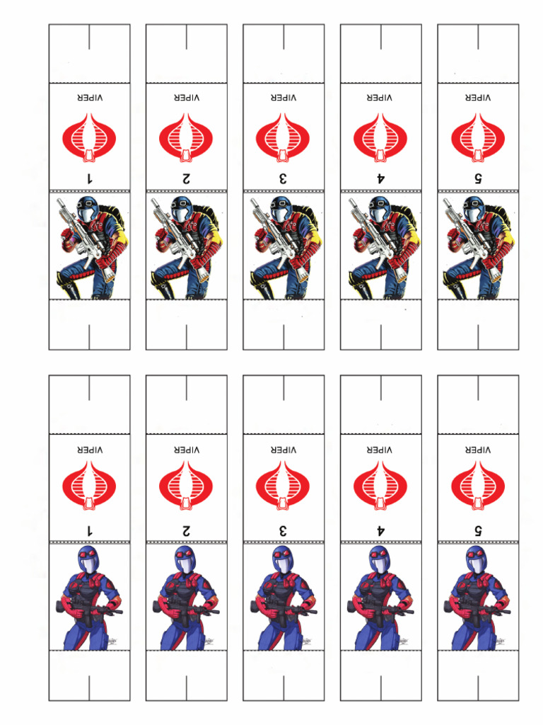 Cobra Paper Tokens - Vipers 5 X 5 | PDF