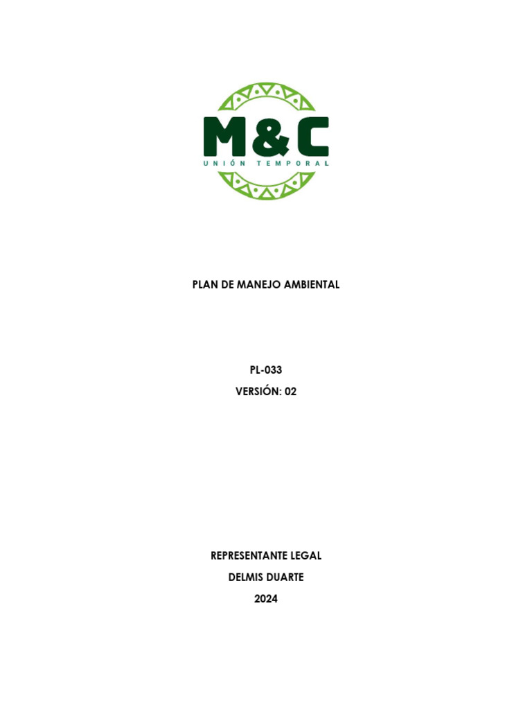 PL - 032 Plan de Manejo Ambiental | PDF
