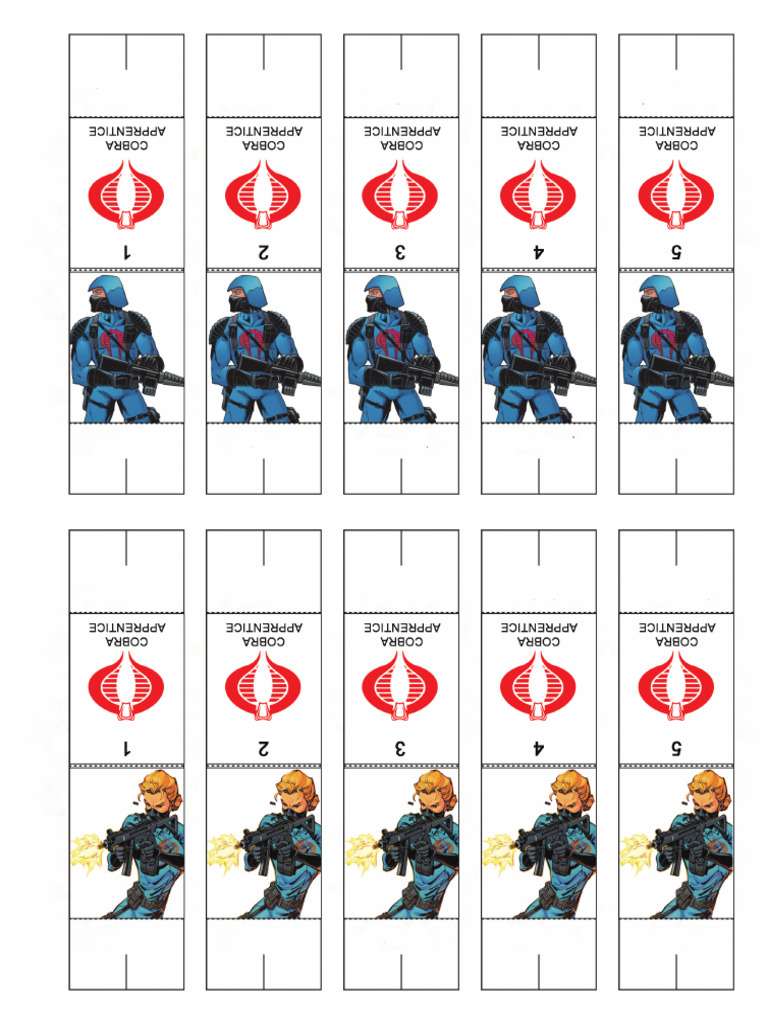 COBRA PAPER TOKENS - COBRA APPRENTICE 5 X 5 | PDF