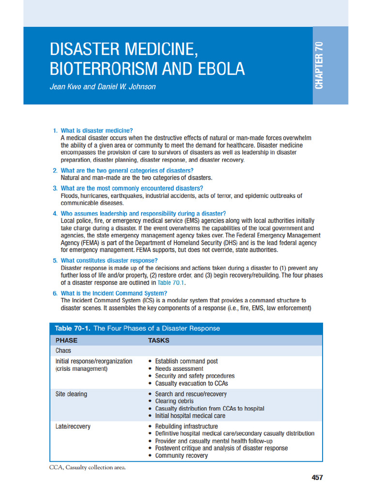 Disaster Medicine | PDF