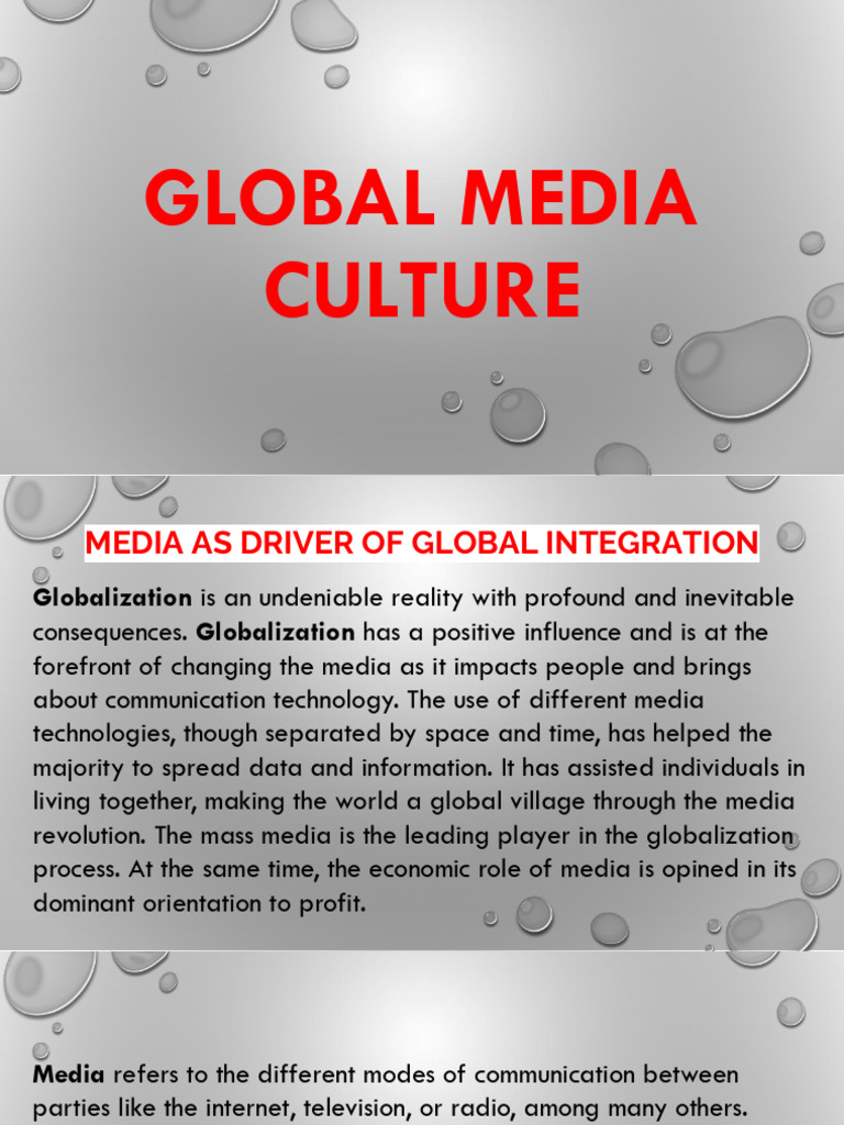 Global Media Culture | PDF